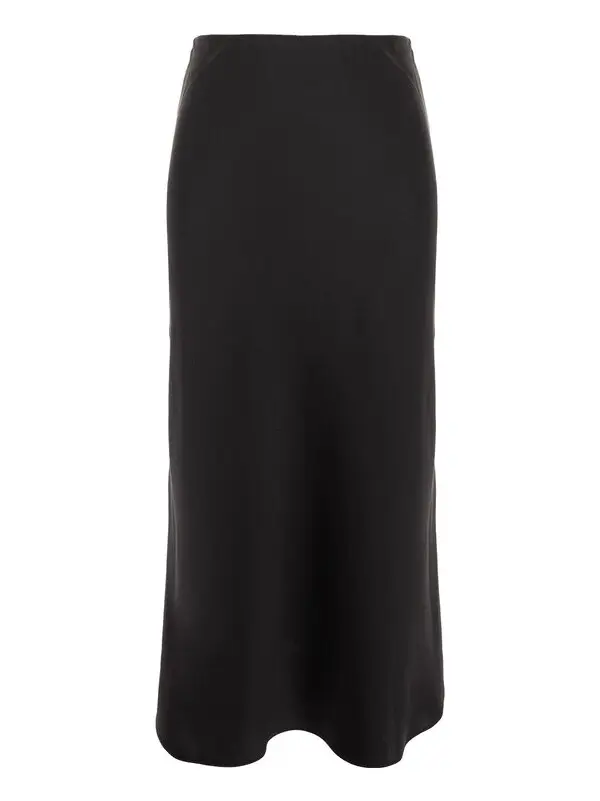 CONCEPT A TROIS Satin Skirt - Black