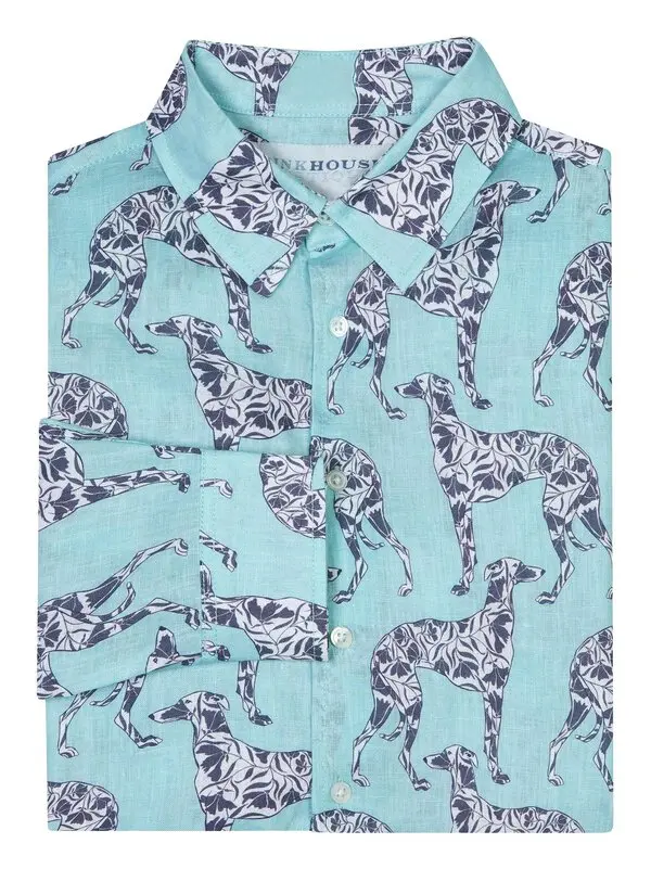 PINK HOUSE Linen Shirt Lurcher - Blue