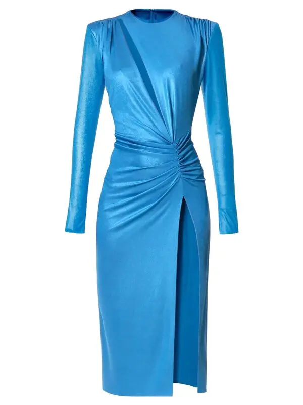 AGGI BY HALEWSKI Adriana Aster Midi Evening Dress - Blue
