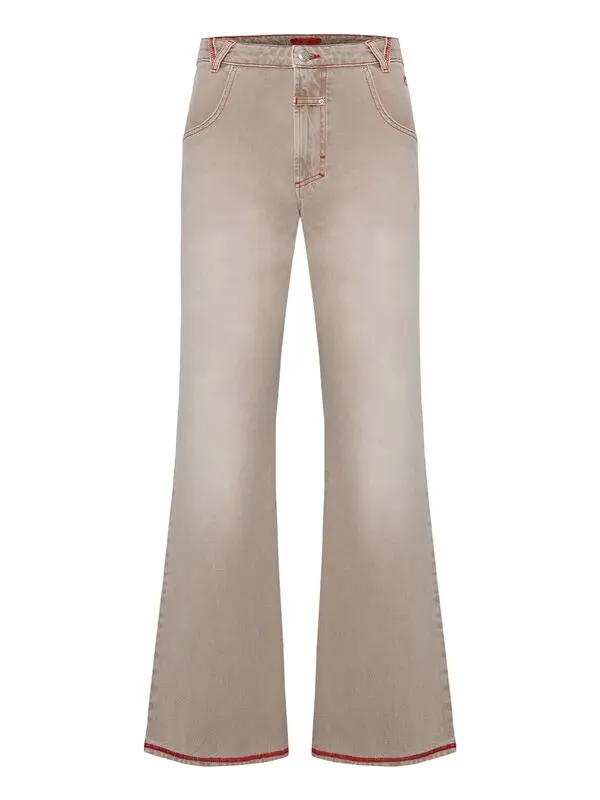 PCFG Neutrals Pure Cotton Faded Denim Pant Moon Rock - Blue