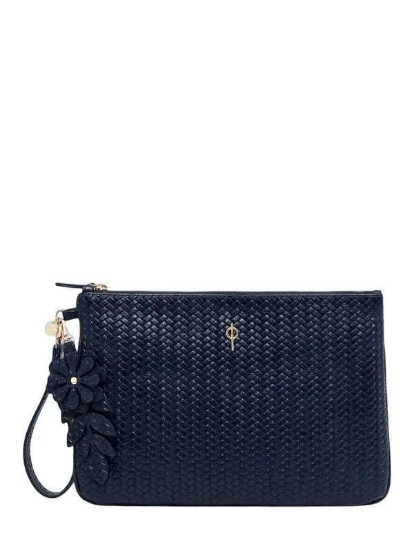 OTRERA Braided Clutch Navy - Blue