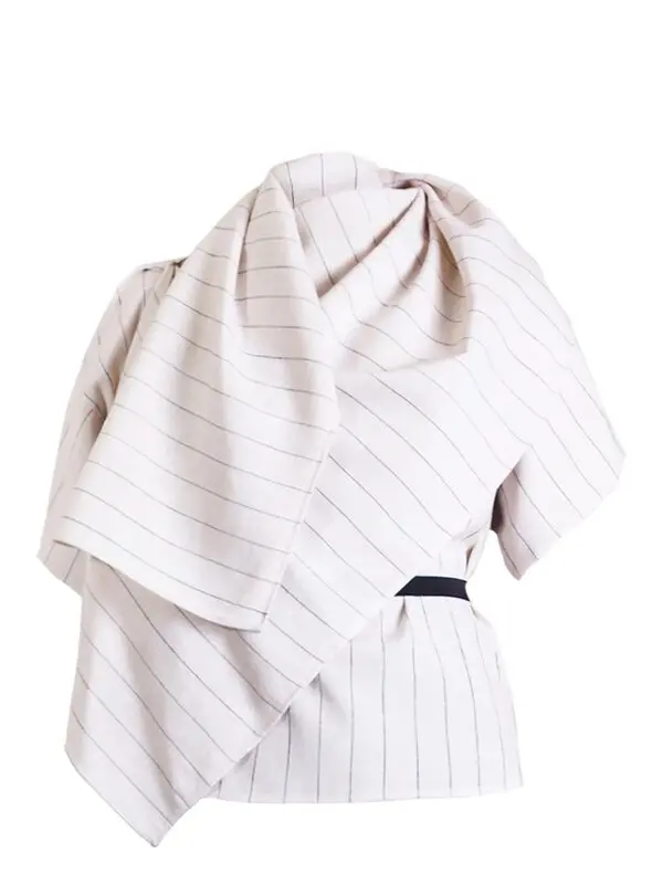 MEEM LABEL Neutrals Dexter Stripe Top - Beige