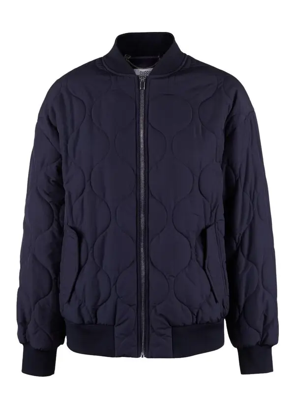GUARDS LONDON Grace Quilted Bomber Jacket Navy - Blue