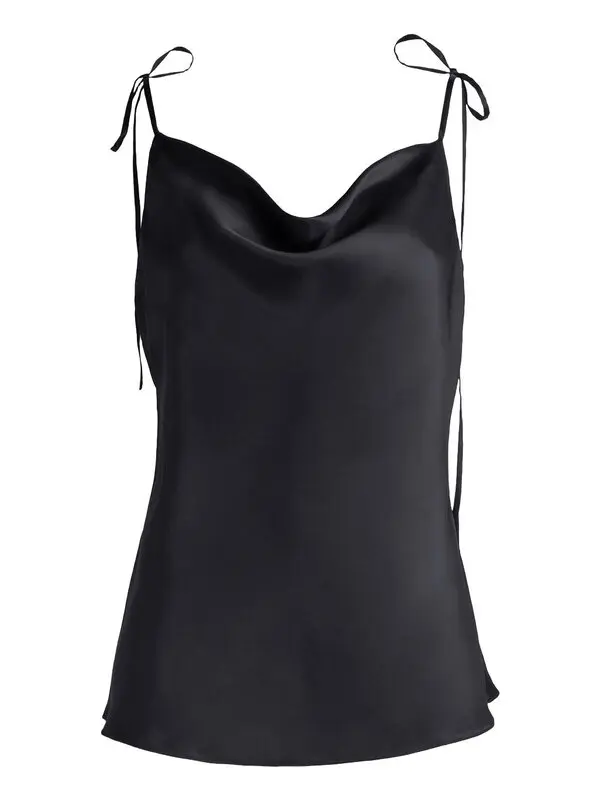 SASHA LA MER Uma Top, Color Diamond - Black
