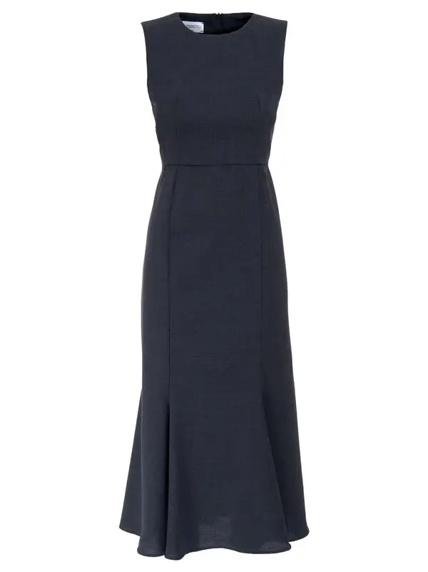 SOFIA TSERETELI Virgin Wool Midi Dress - Grey