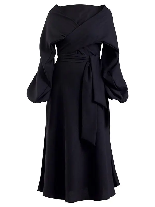 MEEM LABEL Crawford Midi Dress - Black