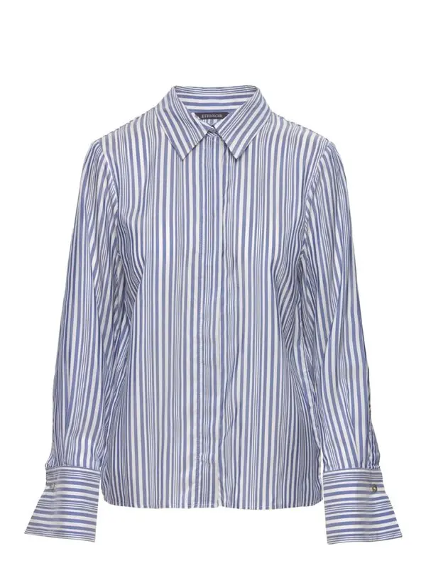 ETERNOIR Blue / White Riviera Striped Shirt - Blue/white
