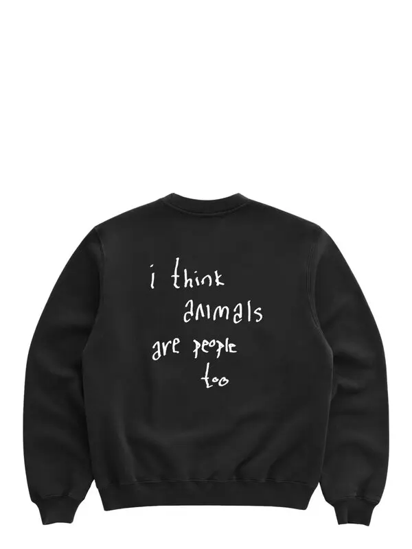 DONT EAT THE HOMIES Animals Are People Too Crewneck - Black