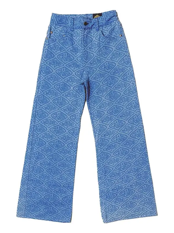 HOUSE OF CASWELL Adriana Printed Denim Jeans - Blue