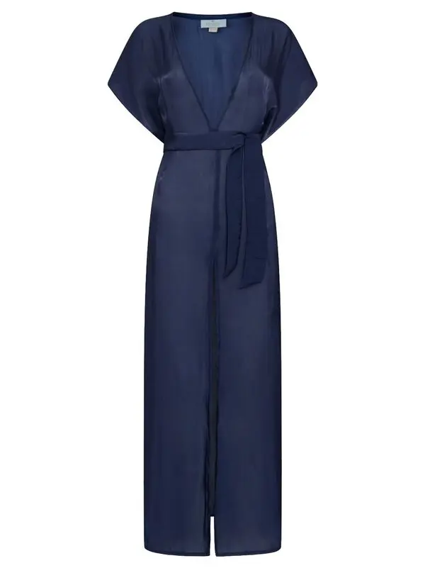 LEYLA MAYA Sophia Luxe Beach To Bar Dress Midnight Luxe - Blue