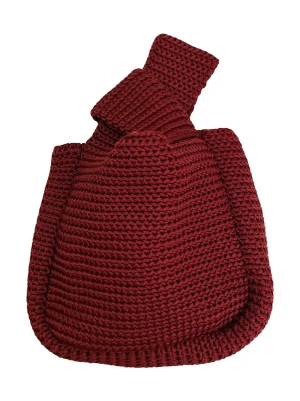 Pink Haley Mackenzie Knit Clutch Maroon - Red