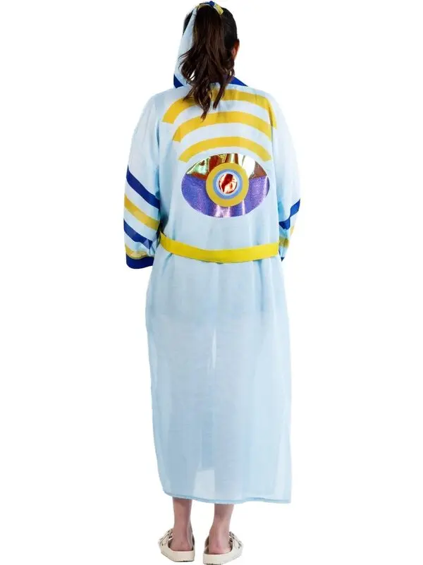 JOY-ES Eye Radiant Long Kimono - Blue