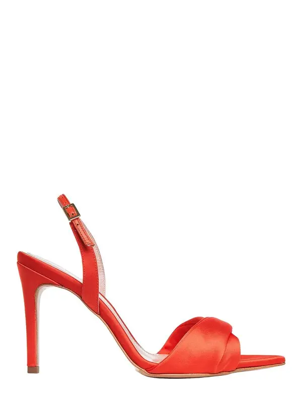 GINISSIMA Chloe Satin Sandals - Orange