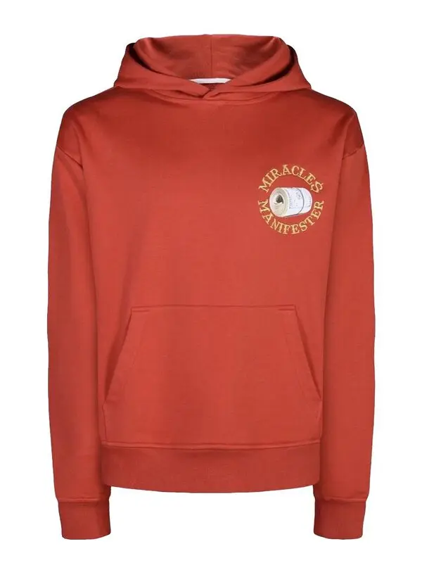 MIRACLES MANIFESTER Good Luck Embroide Hoodie - Red