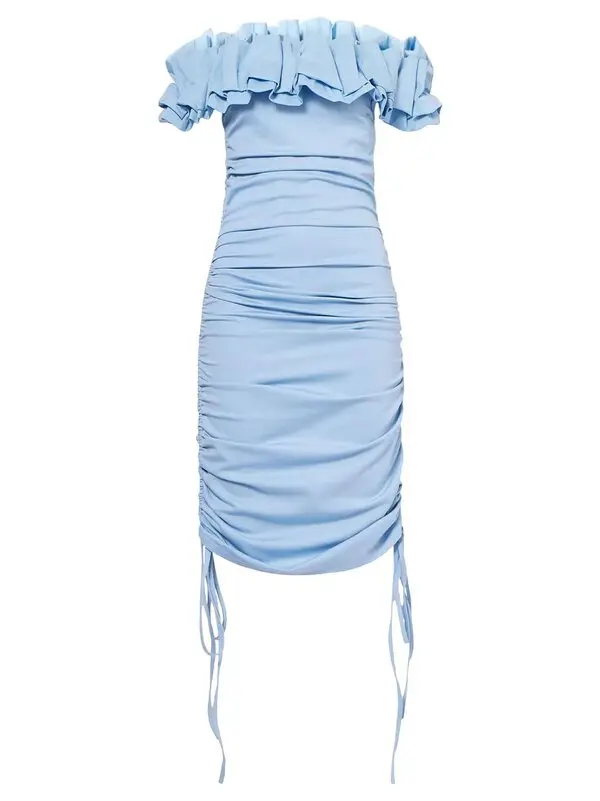 AMY LYNN Munroe Bardot Floral Dress - Blue