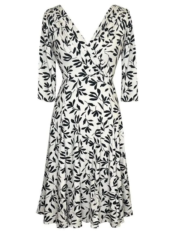 ALIE STREET LONDON Neutrals Annie Dress In Monochrome - Black