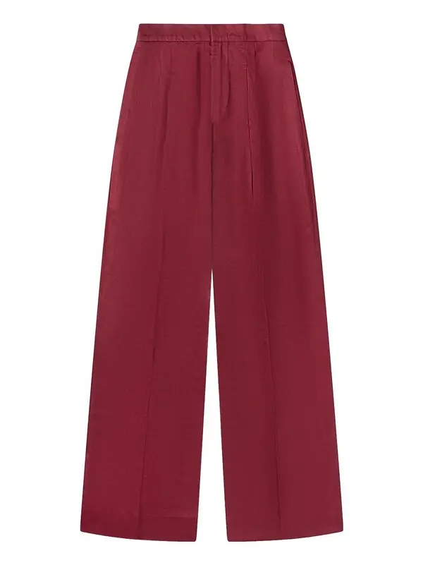 ESCALE Burgundy Wide-leg Trousers - Red