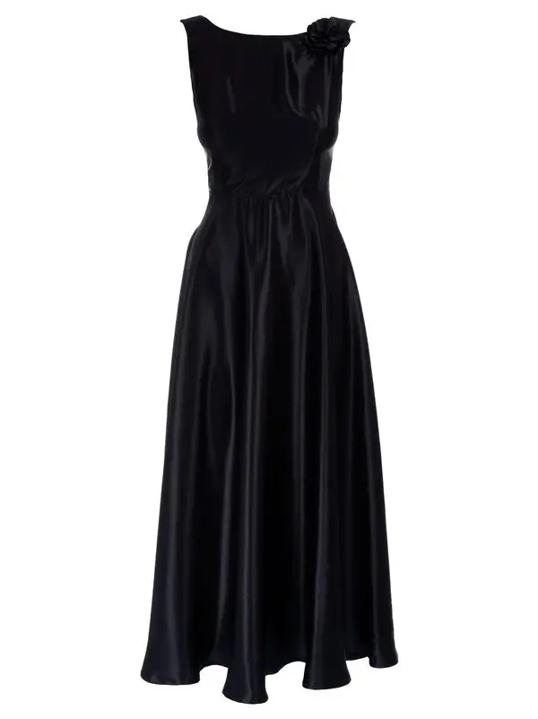 SOFIA TSERETELI Satin Silk Evening Gown - Black