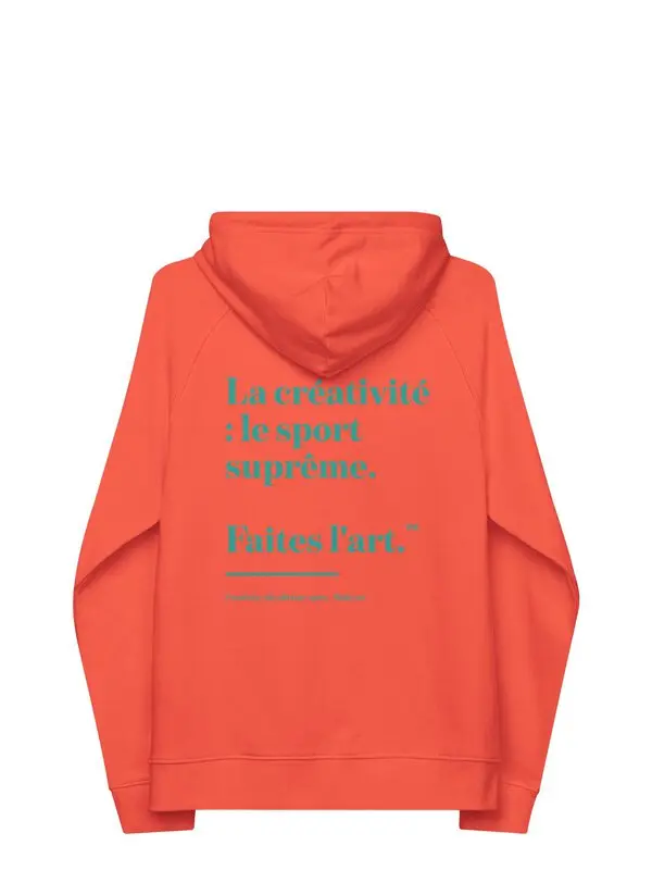 ANCHOR & CREW Burnt Make Art Creative Standard Organic Cotton Hoodie - Orange