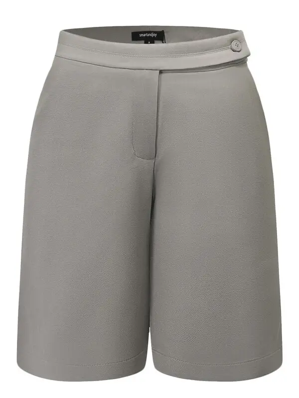 SMART AND JOY Minimalist Bermuda Shorts - Grey