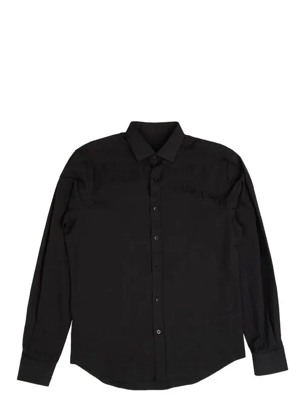 EIGHT X Off The Grid Jacquard Button Down Shirt - Black