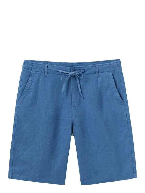 PINK HOUSE Casual Linen Shorts Mid - Blue