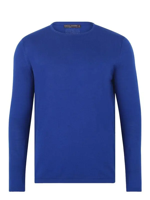 PAUL JAMES KNITWEAR Heavyweight Merino Activewear Training Kratos Top Regent - Blue