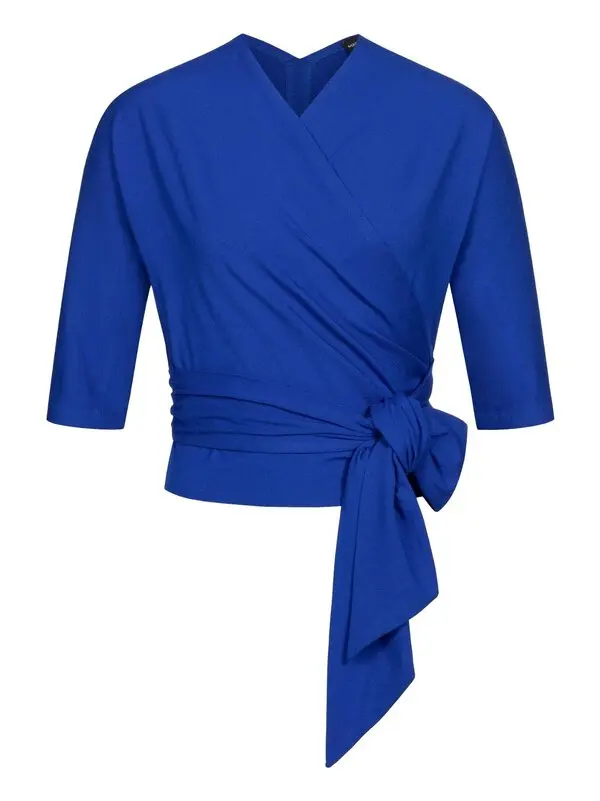 MARIANNA DÉRI Royal Wrap Top - Blue