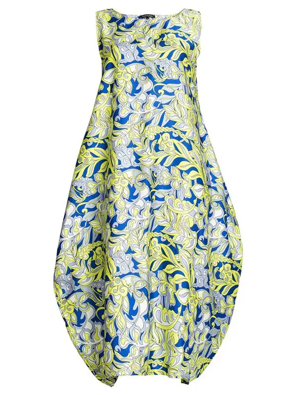 BIANCA POPP Semiballoon Dress In Floral Print - Blue