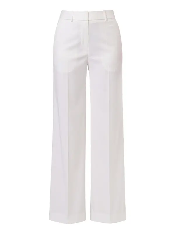 AGGI BY HALEWSKI Franzi Off Wide Leg Trousers -long - White