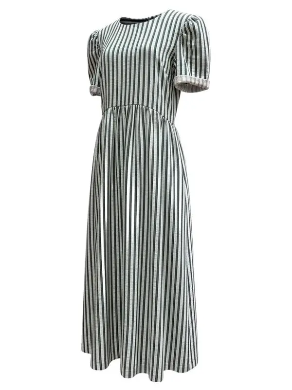 BEIRA Flora Dress – Stripe Cotton - Blue
