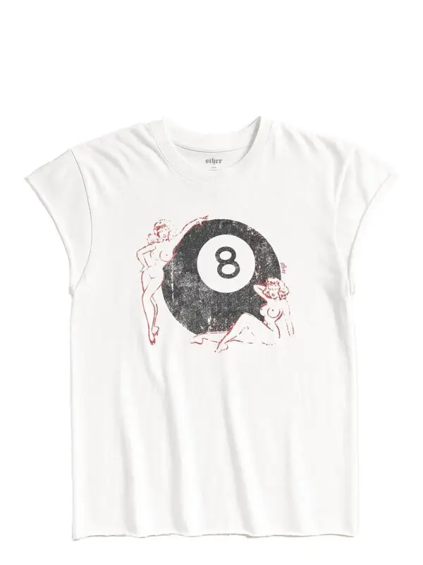 OTHER UK Lucky Eight Ball Rocker Tee - White