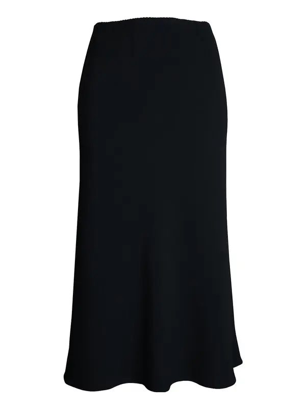 2KSTYLE Donna Bias-cut Crepe Midi Skirt - Black
