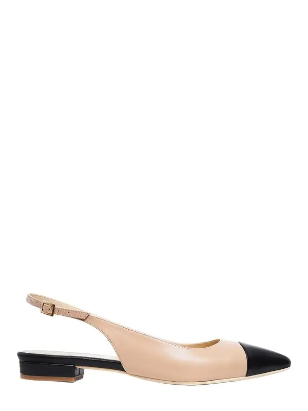 GINISSIMA Neutrals Nude Alice Slingback Flats - Brown