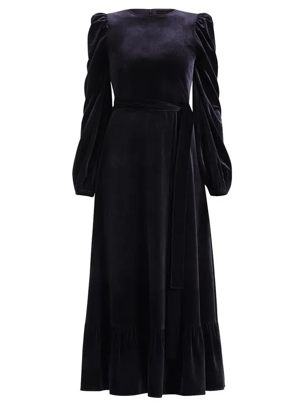 MEEM LABEL Swinton Velvet Dress - Black
