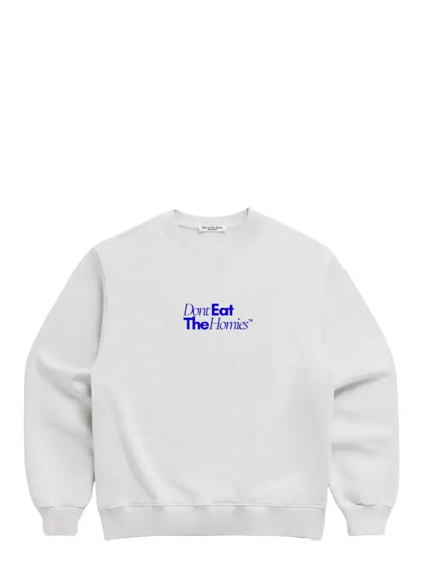 DONT EAT THE HOMIES Death Free Dining Club Crewneck - Grey