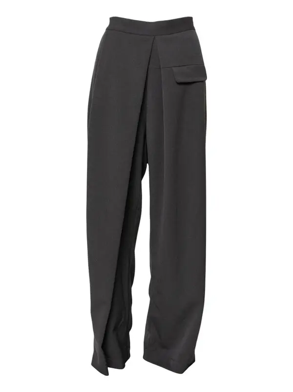 ARTISTA Max Wide Leg Folded Pants - Black