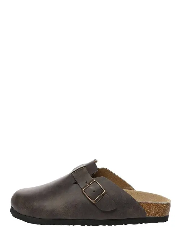 EVERAU AUSTRALIA Pintail Leather Comfort Clog Sandals - Brown