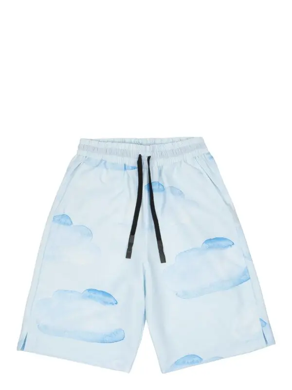 MYSIMPLICATED Bermuda Shorts In With Clouds Design Recycled Fabric - Blue