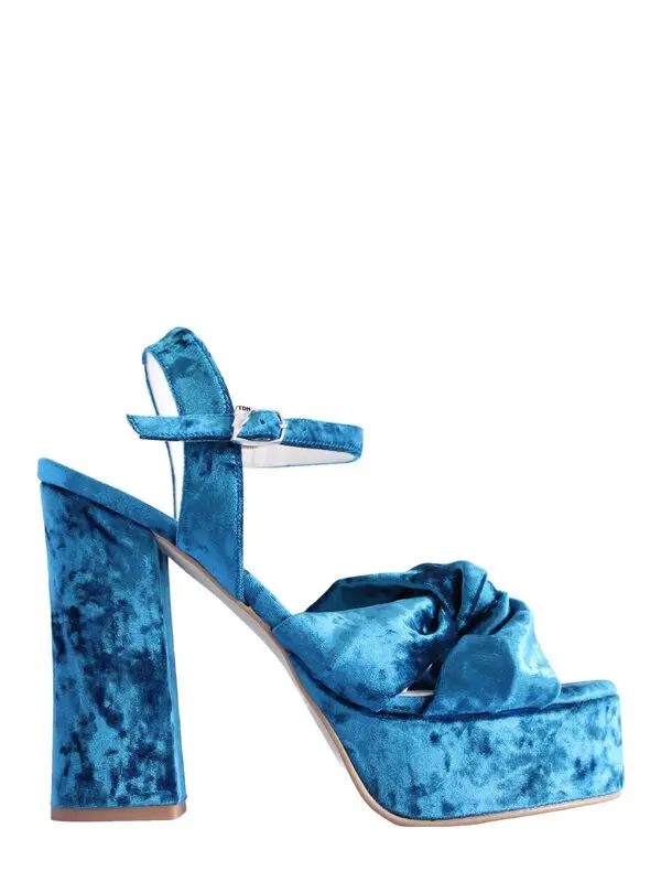 TERRY DE HAVILLAND Tyla Midnight Velvet Platform Heel - Blue