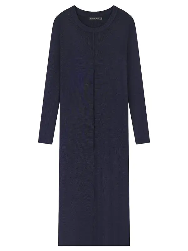 RAVE ON TREND Knitted Maxi Dress - Blue