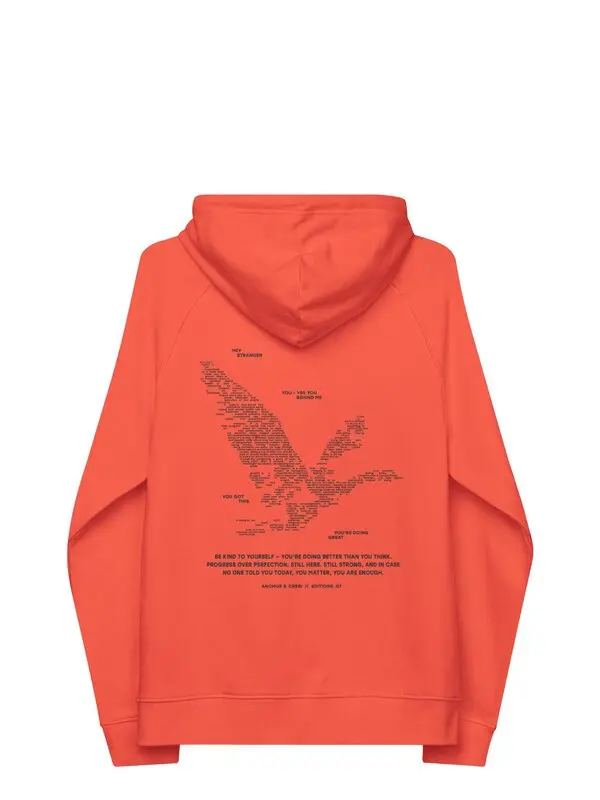 ANCHOR & CREW Burnt Seven You Are Enough X Tal Health Editions Organic Cotton Hoodie - Orange