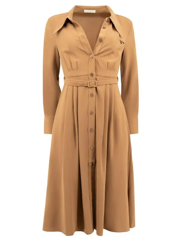 ANA MALIK LLC Ana Malik Knee Length Dress - Brown