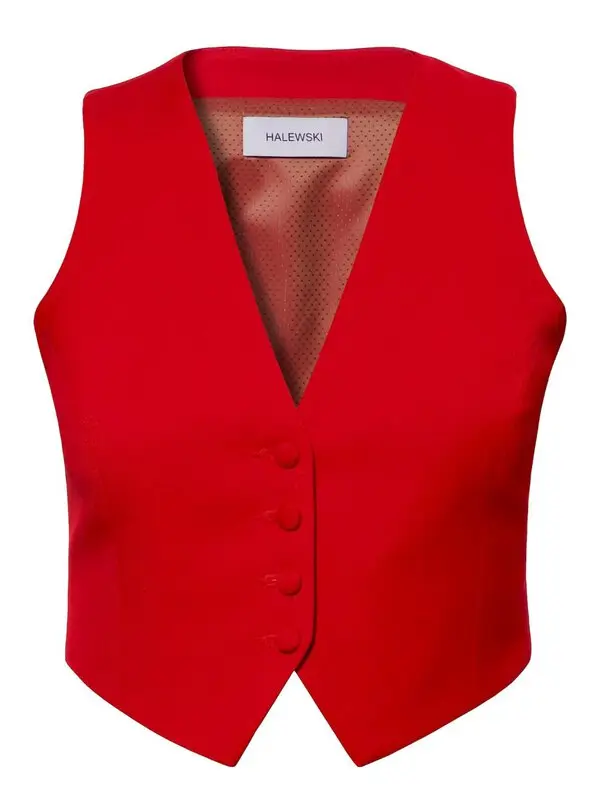AGGI BY HALEWSKI Sylvia Suit Vest - Red
