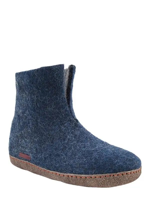 BETTERFELT High Boot Navy With Suede Sole - Blue