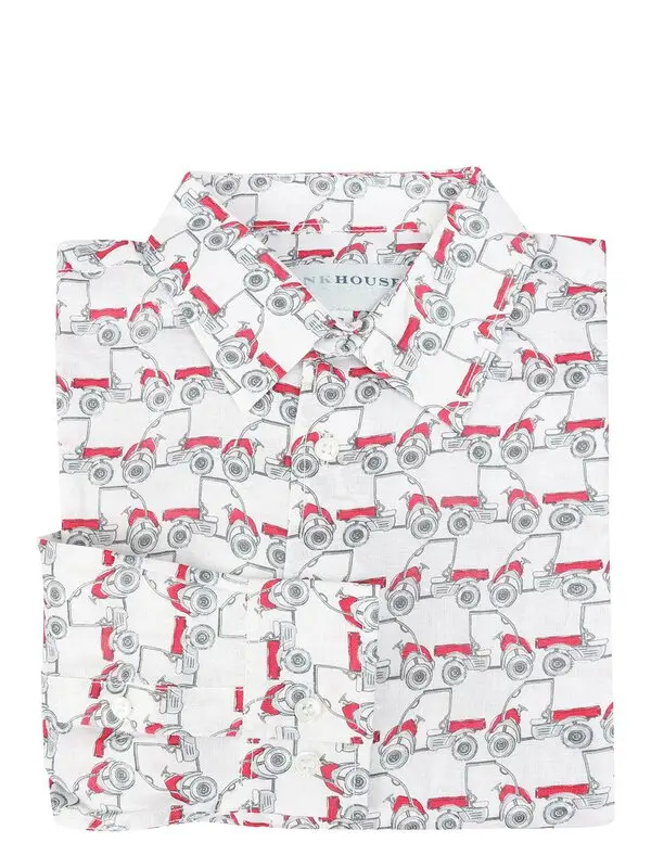 PINK HOUSE Linen Shirt Mustique Mule - Red