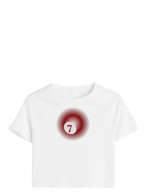 AURA & CO White / Red Aura Ball Baby Tee - White/red