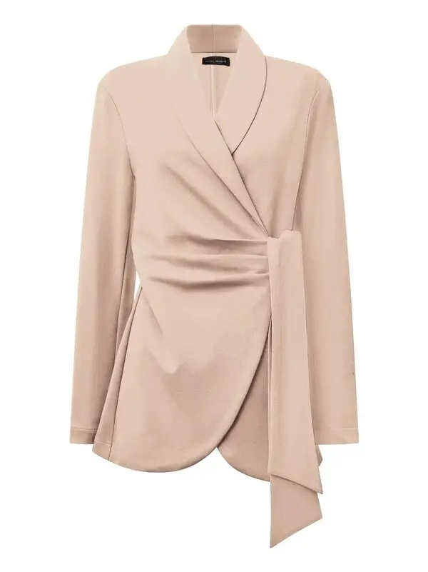 JAMES LAKELAND Neutrals Cream Side Sash Blazer - White