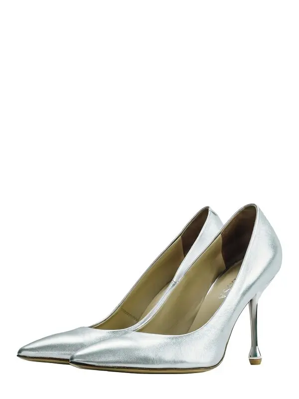 STESSA BY SARAH The Molly Luxe Stiletto Pump - Silver