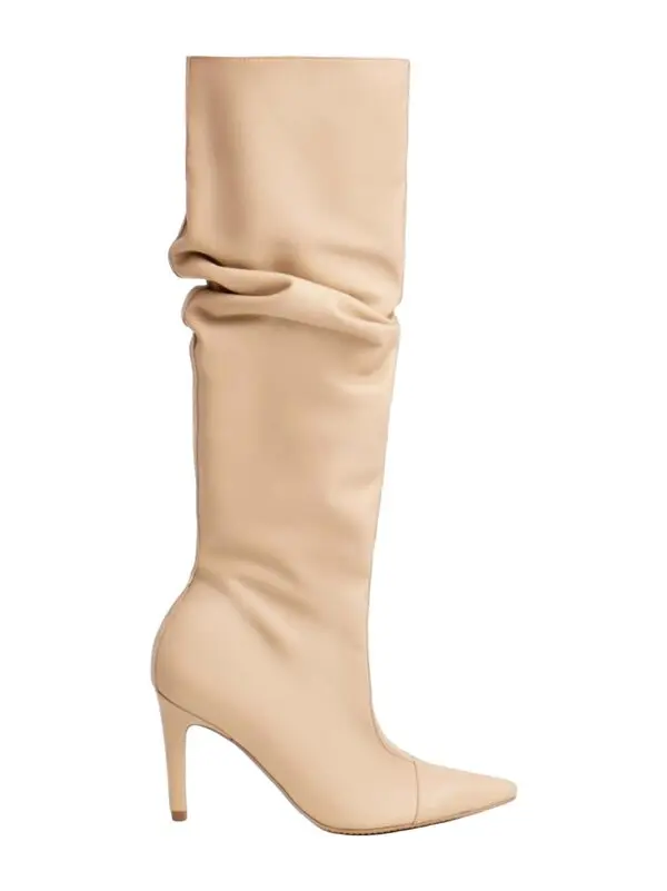 THE 5TH ELEMENT Neutrals Dune Light Ruched High-heel Boots - Beige